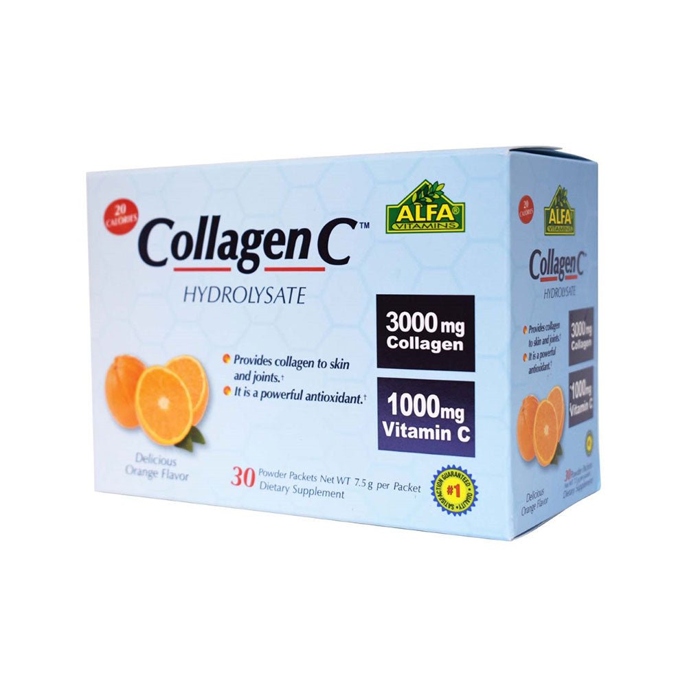 ALFA VITAMINS Collagen C 3000 Mg Collagen 1000Mg Vitamin C - 30 Pouches ...
